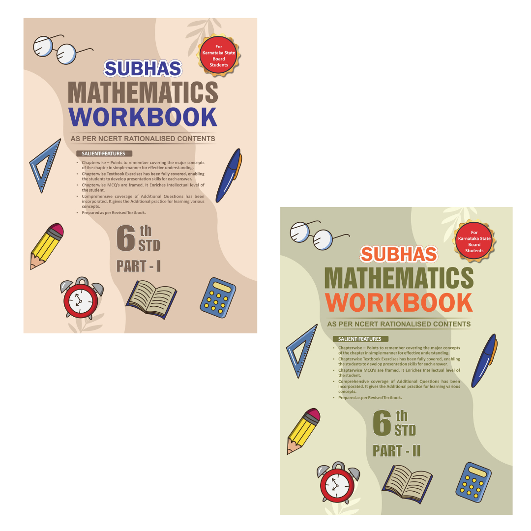 Subhas 6th Standard Workbook Mathematics Part 1 & Part 2 – Subhas ...