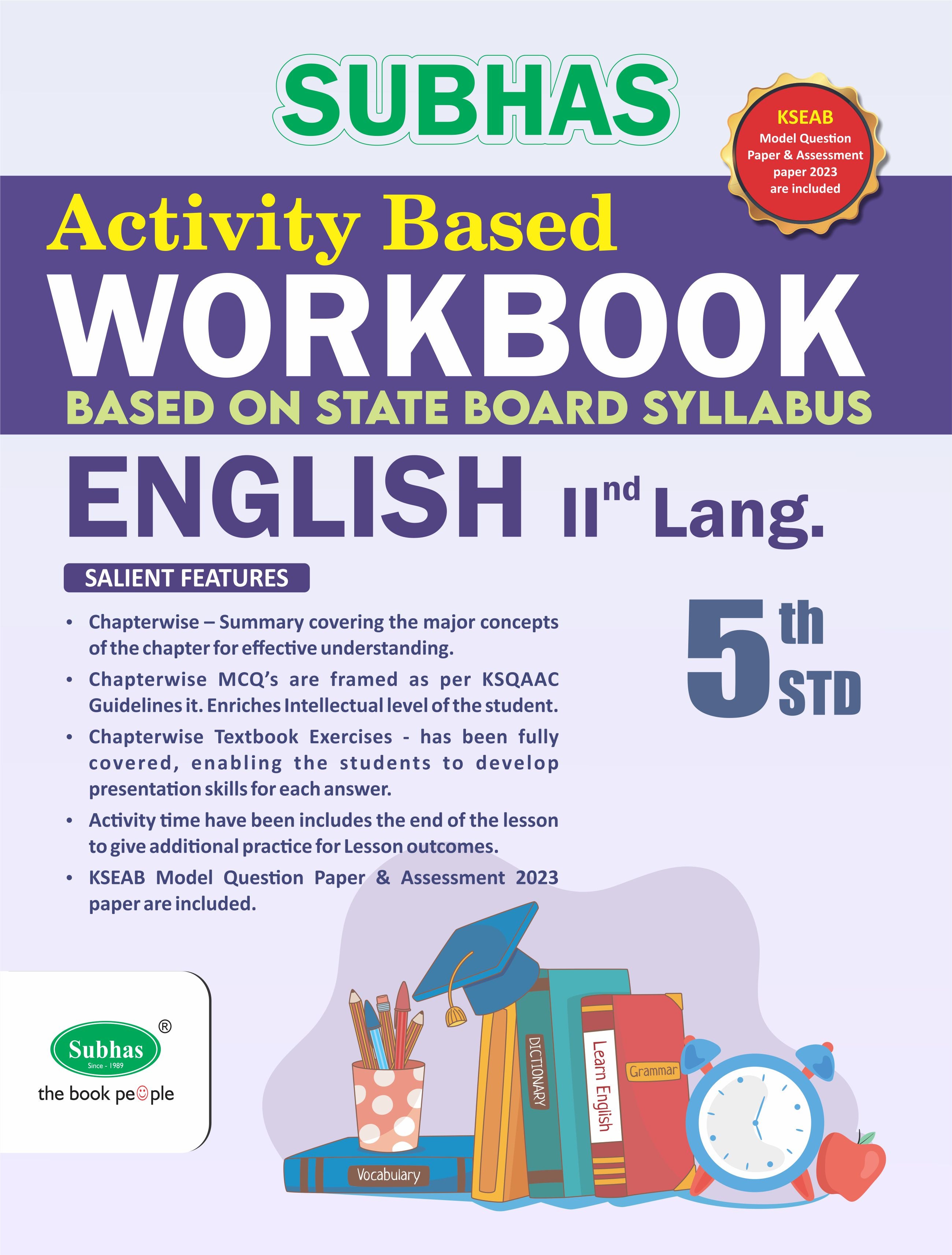Subhas 5th Standard Activity Based Workbook English 2nd Language ...